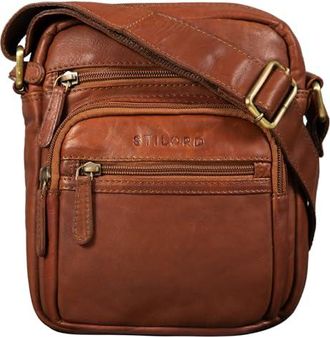 STILORD Fabian Sac à Bandoulière Cuir Petit 9,7 Pouces Sac Tablette pour Hommes et Femmes Vintage Sacs à Lépaule Croisé Cuir Véritable, Couleur:Cognac Marron