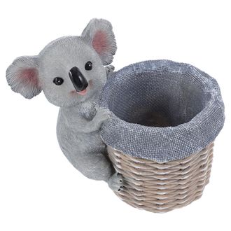 Supvox 3D Koala Stifthalter aus Harz Moderner Desktop Organizer Stabile Schreibtischdekoration Einzigartiger Aufbewahrungsbeh&auml;lter f&uuml;r B&uuml;ro und Home Office