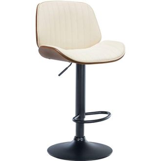 Clp Tabouret Nova en noyer / cr&egrave;me
