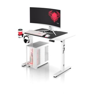 Diablo Chairs H&ouml;henverstellbarer Schreibtisch X-Tensio Elektrischer Sitz-Steh-Schreibtisch mit Memory-Funktion IQ-Erinnerung Kabel-Organizer 110&times;60 cm H&ouml;he 7