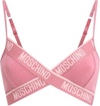 Moschino Femme, Sous-v&ecirc;tements, Rose, Taille: 46 FR Soutien-gorge en jersey de coton stretch