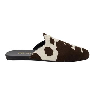 Prada Bedruckte Kuh Mules - - Shoes - Damen - Braun - 36 EU