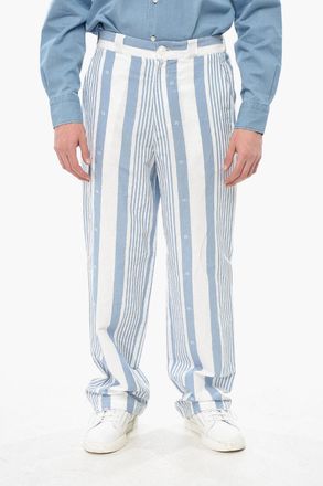 Givenchy Gestreifte Freizeithose aus Baumwolle und Leinen Givenchy