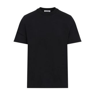 Jil Sander Homme, Tops, Noir, Taille: XL Logo T-Shirt