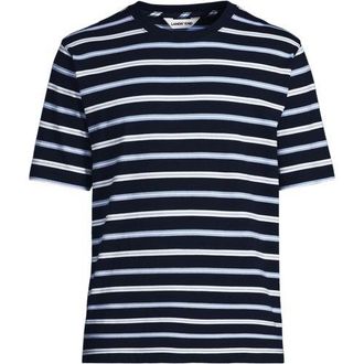 Lands End Super-T Kurzarm-Shirt, Classic Fit, Herren, Gr&ouml;&szlig;e:44-46 regular, Blau, Baumwolle, by Lands End