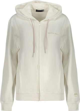 North Sails Femme, Sweatshirts et sweats &agrave; capuche, Blanc, Taille: 44 FR Sweat &agrave; capuche avec logo en relief et poches