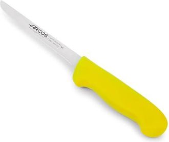Arcos Ausbeinmesser mit Nitrum Edelstahlklinge 16 cm - Professionelles Messer zum Entbeinen von Fleisch - Ergonomischer Griff aus Polypropylen, Gelb, Serie 