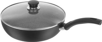 Ballarini Ballarini Bologna Granitium Schmorpfanne 28 cm mit Glasdeckel 9N3K-D.28 aus Aluminium mit Granitium-Antihaftbeschichtung induktionsgeeignet Temperatur