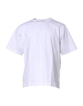 Dolce & Gabbana Mens White Cotton Short Sleeves Crew Neck T-Shirt Nylon Elastane