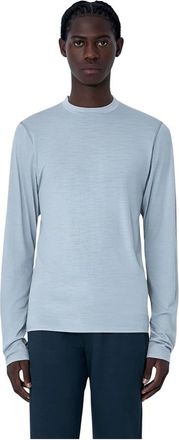Rier Homme, Tops, Gris, Taille: S Long Sleeve Crewneck Top