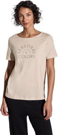 Street One A323170 T-Shirt avec Inscription, Beige Sable Lisse, 42 Femmes