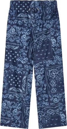 Emporio Armani Femme, Pantalons, Bleu, Taille: 36 FR Wide Pantalons