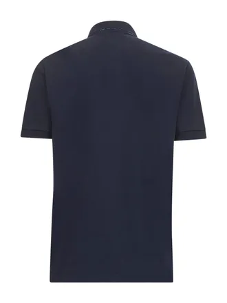 Etro Mens Blue Cotton Piquet Polo Shirt T-shirts And Polos