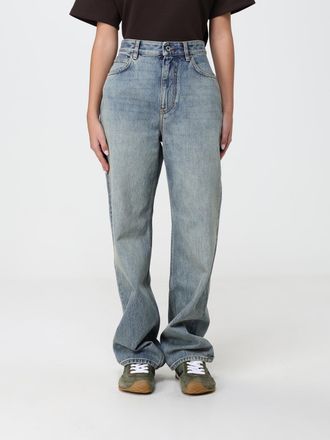 Loewe High-Waist Wide-Leg-Jeans aus Baumwolldenim mit Monogramm