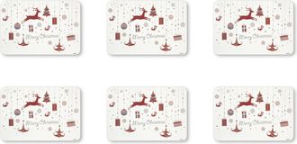 Excelsa Merry Christmas Set mit 6 Tischsets, Polypropylen