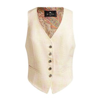 Etro Slub-Weste - - Jackets - Damen - Beige - XS