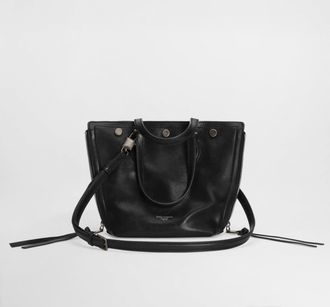 Dolce & Gabbana Atene Tempesta Calfskin Shopping Bag - Mann Schultertasche Schwarz Onesize