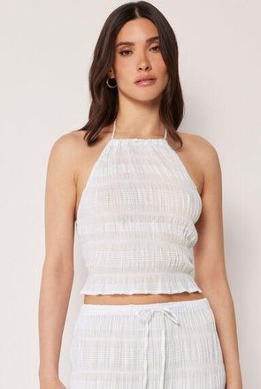 Calzedonia Oberteil Mit Volants Wei&szlig;