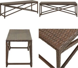 vidaXL Vidaxl - Gartenbank 120 cm Poly Rattan Braun - Gartenbank - Sitzbank - Outdoor M&ouml;bel - Gartenm&ouml;bel - Rattan Gartenbank - Home & Living