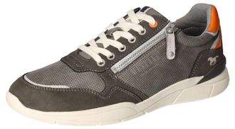 Mustang Jeans Herren Sneaker Schn&uuml;rschuh elegant mit Rei&szlig;verschluss zeitlos 4138-309, Gr&ouml;&szlig;e:43 EU, Farbe:Grau
