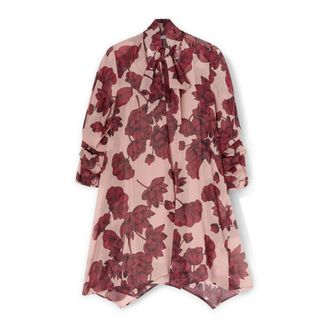 Motivi Floral Dress in Cr&ecirc;pe Fabric - - Dresses - Damen - Rosa - XS