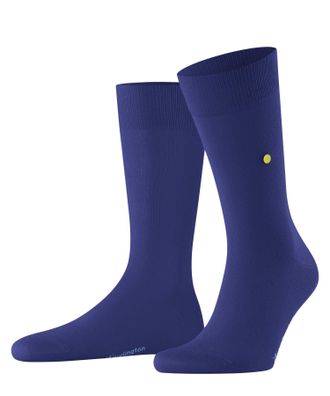 Burlington Herren Socken Lord M So Baumwolle einfarbig 1 Paar, Blau Deep Blue 6046, 40-46