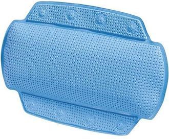 Spirella Badewannenkissen Alaska Hellblau Mit 8 Saugnäpfen Antibakteriell - Rutschhemmend Waschbar - 23 x 32 cm