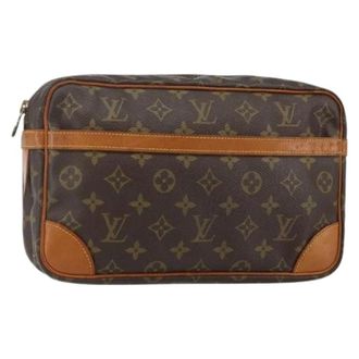 Louis Vuitton Pochette en toile Pre-owned - Femme - Pre-owned - Brun - Taille: ONE Size