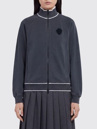 Brunello Cucinelli Sweatshirt zipp&eacute; en coton &agrave; col roul&eacute;