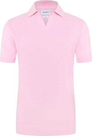 Tom Rusborg Leichtes Poloshirt aus Baumwolle mit Variokragen in