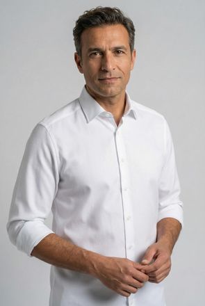 Olymp Businesshemd OLYMP Level Five body fit, Herren, Gr. 37, N-Gr, wei&szlig;, Web, Obermaterial: 97% Baumwolle, 3% Elastolefin, 2-Knopf-Manschette, Hemden