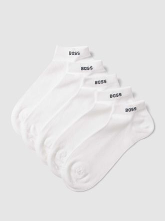 HUGO BOSS Sneakersocken mit Label-Detail im 5er-Pack