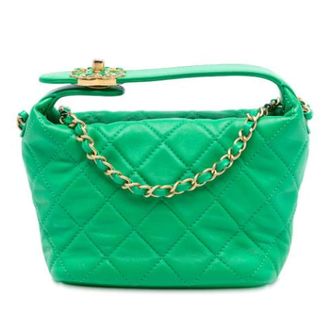 Chanel Sac Seau Pre-owned - Femme - Pre-owned - Vert - Taille: ONE Size