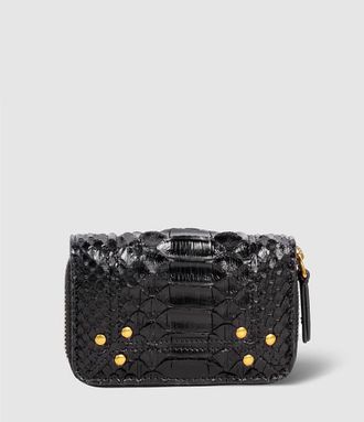Jerome Dreyfuss Porte-Monnaie Henri Python Noir