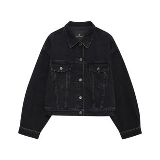 Anine Bing Quincy Denim Jacket - - Jackets - Damen - Schwarzk - XS