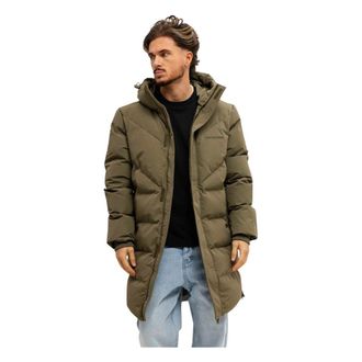 Off the Pitch Homme, Manteaux, Vert, Taille: XS Ripstop Longline Puffer