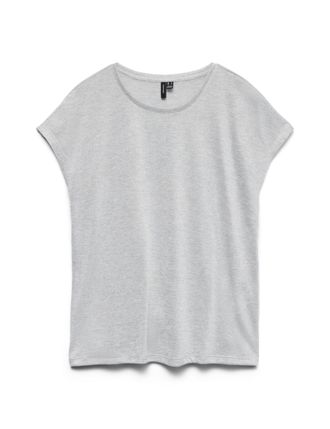 Vero Moda Damen Vmsarah AVA Ss Top JRS Ga Noos, Light Grey Melange, Medium