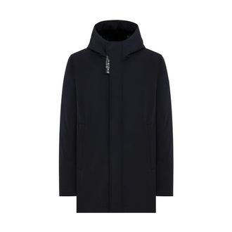 Duno Mittellanger Bi-Stretch-Technik-Parka mit Kapuze und Fidlock-Magnetverschluss - - Coats - Herren - Blau - L