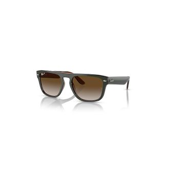 Ray-Ban Rb4407 Sonnenbrillen Gr&uuml;n & Dunkelgrau & Braun Transparent Fassung Braun Glas Polarisiert 57-19