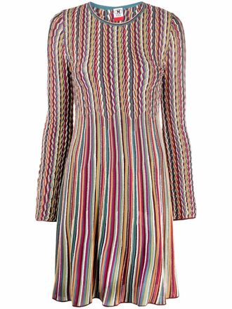 Missoni Gestreiftes Minikleid - Rosa