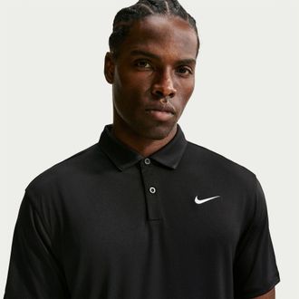 Nike Performance Poloshirt f&uuml;r Herren, kurz&auml;rmlig (Schwarz/Wei&szlig;)
