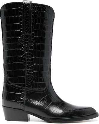 PARIS TEXAS Hilda Stiefel 35mm - Schwarz