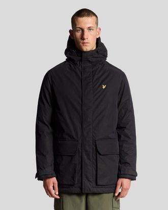 Lyle & Scott Schwerer Parka mit Kapuze - Schwarz