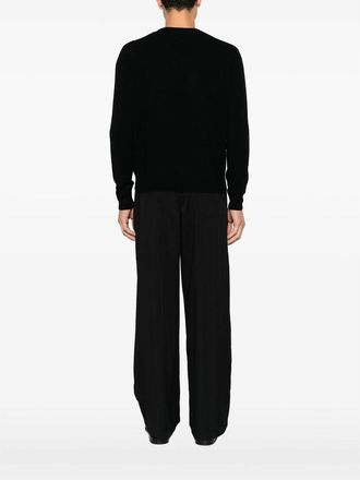 Entire studios Heavy-Knit Crew Neck Sweater - Black