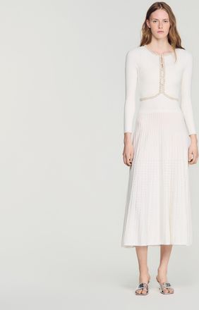 Sandro Cardigan court &agrave; perles et strass
