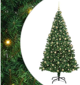 vidaXL K&uuml;nstlicher Weihnachtsbaum mit 300 LEDs mit St&auml;nder Gr&uuml;n 180 cm vidaXL