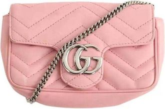 Gucci Mini sac en cuir rose