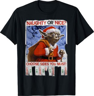 Star Wars Yoda Naughty Or Nice Flyer Weihnachten T-Shirt