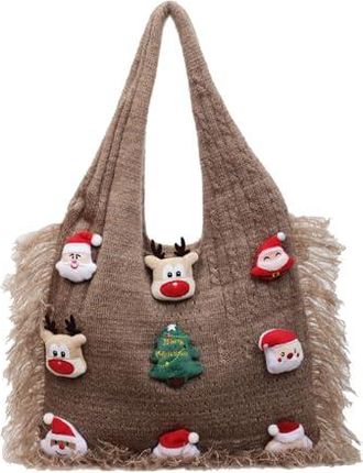 Generic Sac &agrave; bandouli&egrave;re en tissu pour femme et fille - Grande capacit&eacute; - Pour voyage, shopping, travail, usage quotidien, kaki, 14.57x11.81x2.76inch