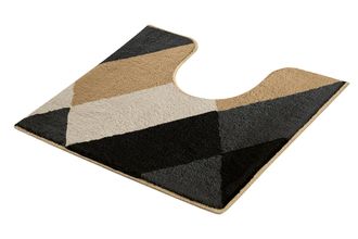 Kleine Wolke WC-Vorleger Ayana, Farbe: Schwarz, Material: 100 % Polyacryl, Gr&ouml;&szlig;e: 55x 50 cm